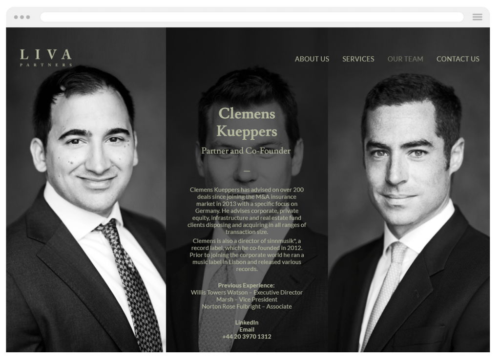 Liva Partners - Francis Doody - Webdesign & Webhosting Portugal